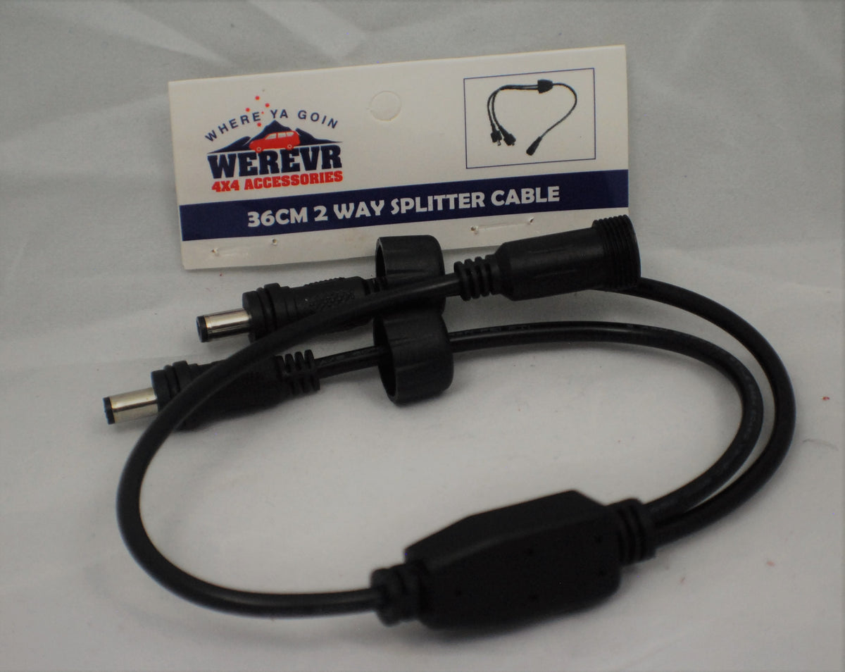 2 Way Splitter Cable 36cm | Werevr4x4 – Werevr 4x4 Accessories