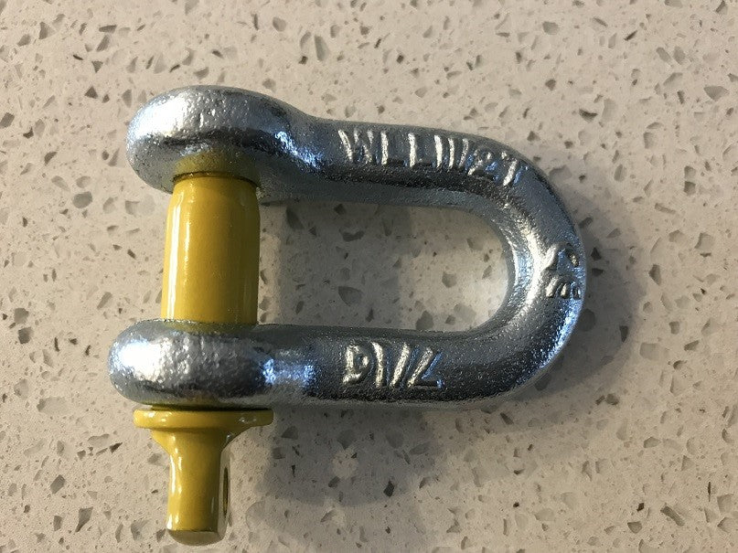 Shackles 2T Yellow pin x2 | Werevr 4x4 Accessories